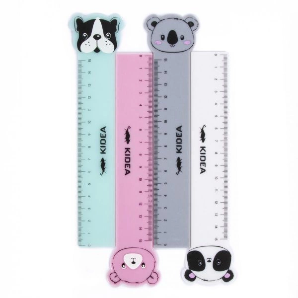 Linijka Z FIGURKĄ 15 CM KIDEA D 4 wzory mix | Art. szkolne \ Przybory ...